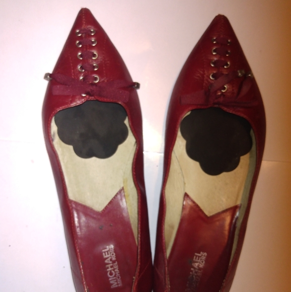 Michael Kors | Shoes | Michael Kors Maroon 1m Laced Toe Flatspeeled ...